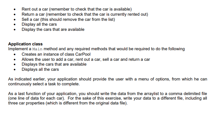 You need to create a menu-driven application for a | Chegg.com
