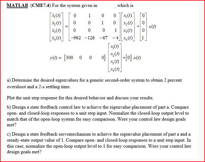 Solved Please show all the steps, and all the MATLAB code | Chegg.com