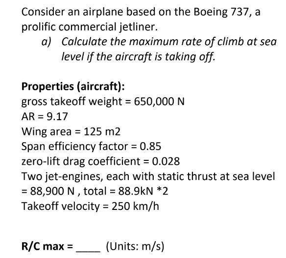 Solved Consider an airplane based on the Boeing 737, a | Chegg.com