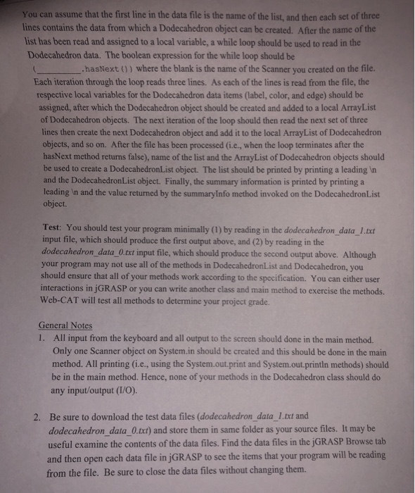 Solved Specifications Overview: You will write a program | Chegg.com