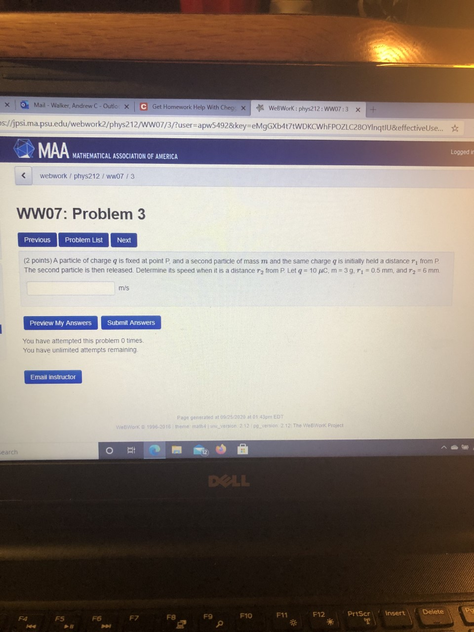 Solved X O Mail - Walker, Andrew C - Outlo X с Get Homework | Chegg.com Solved X O Mail - Walker, Andrew C - Outlo X с Get Homework | Chegg.com