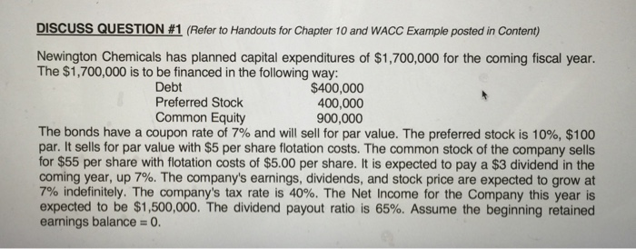 Solved DISCUSS QUESTION #1 (Refer to Handouts for Chapter 10 | Chegg.com