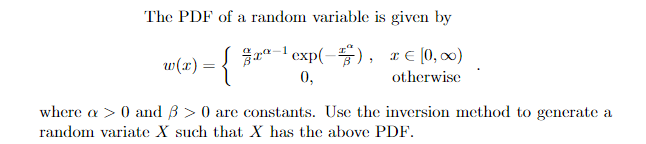 Solved The PDF of a random variable is given by | Chegg.com