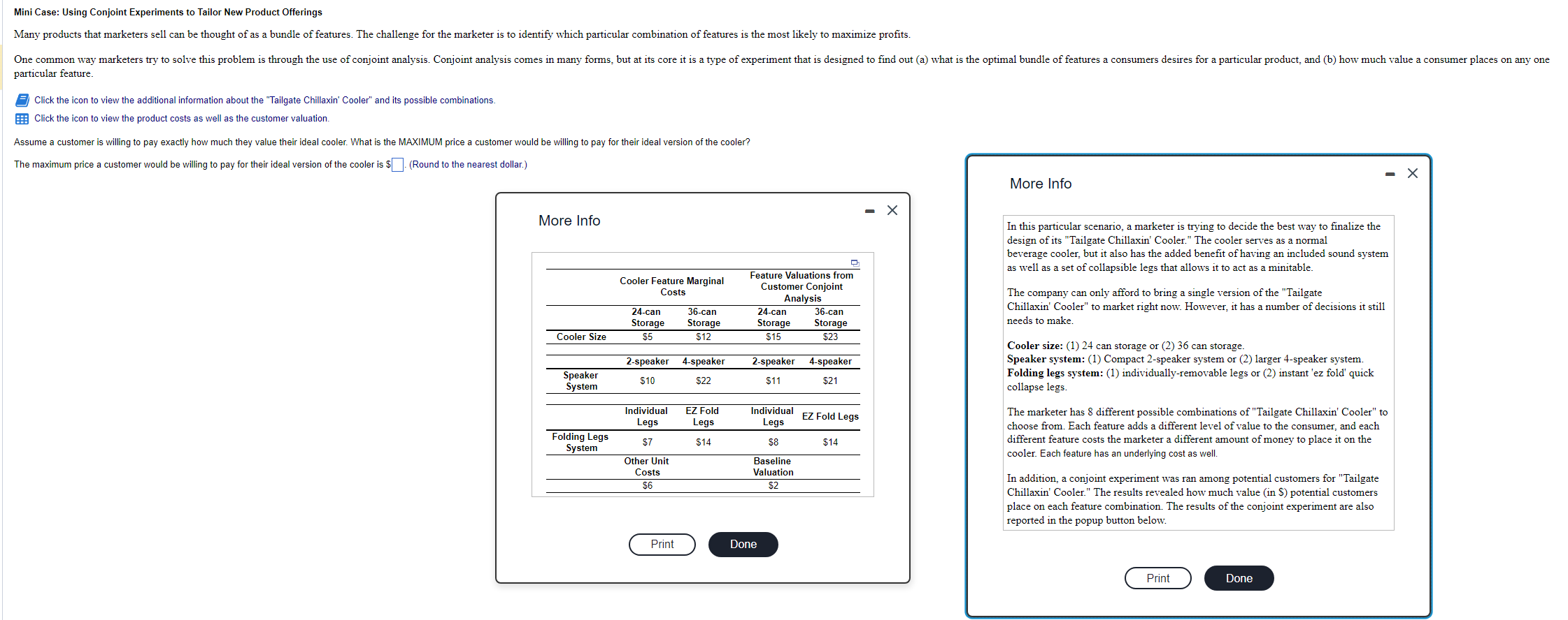 Solved Mini Case: Using Conjoint Experiments to Tailor New | Chegg.com