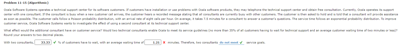 Solved Problem 11-15 (Algorithmic) Ocala Software Systems | Chegg.com