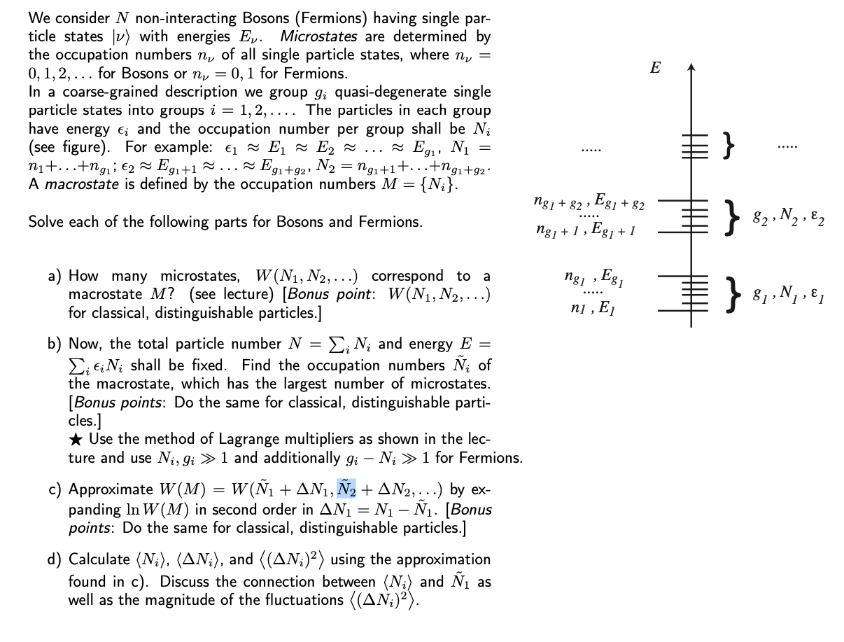 Solved E We consider N non-interacting Bosons (Fermions) | Chegg.com