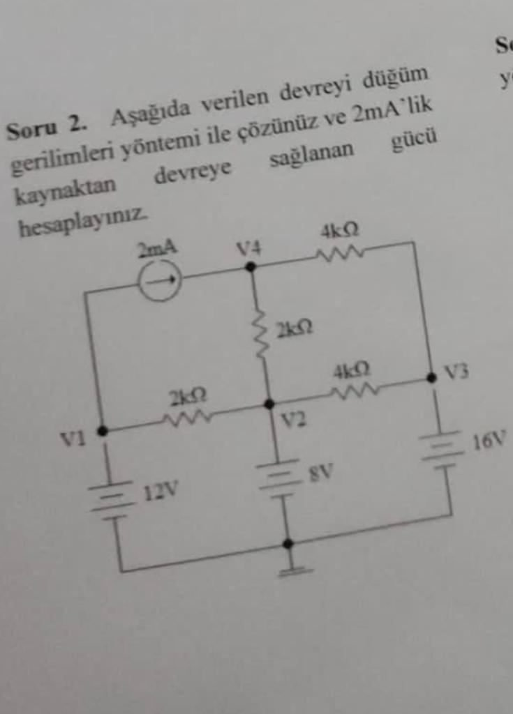 Solved Solve The Circuit Given Below Using The Node 