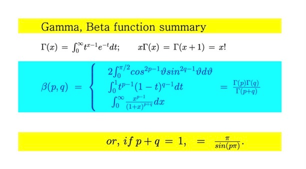 Solved Gamma, Beta function summary 1(x) = $o*tz-le-+dt; | Chegg.com