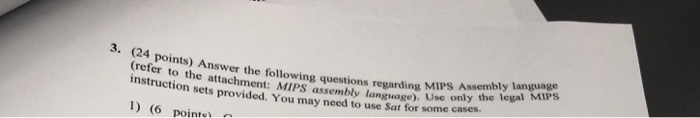 Solved 4) (4 points) The following MIPS code is stored in | Chegg.com