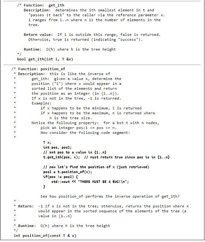 struct bst_node { T val; bst_node | Chegg.com