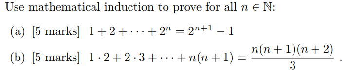 Solved Use mathematical induction to prove for all ninN | Chegg.com