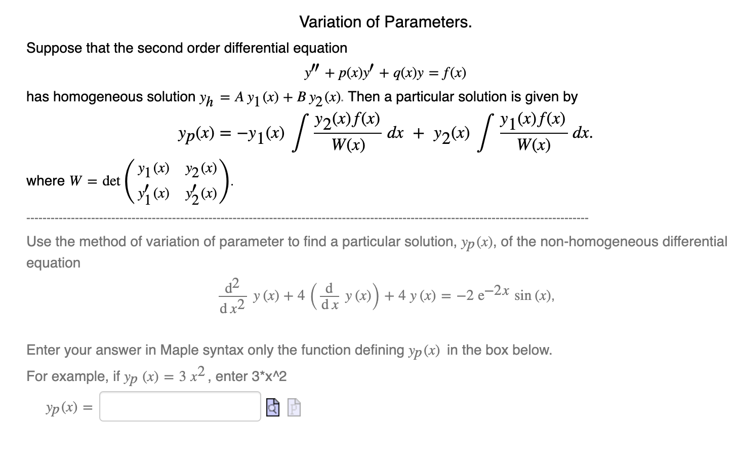 Solved Suppose That The Second Order Differential 