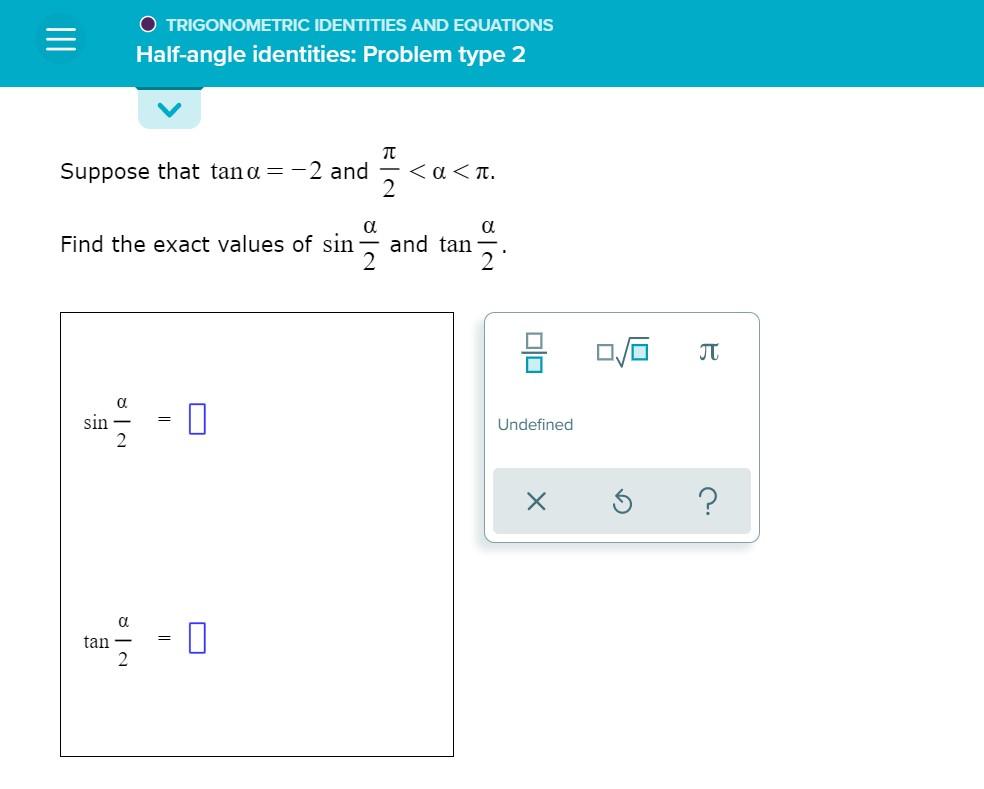 Solved 1. suppose that tan a = -2 and pi/2