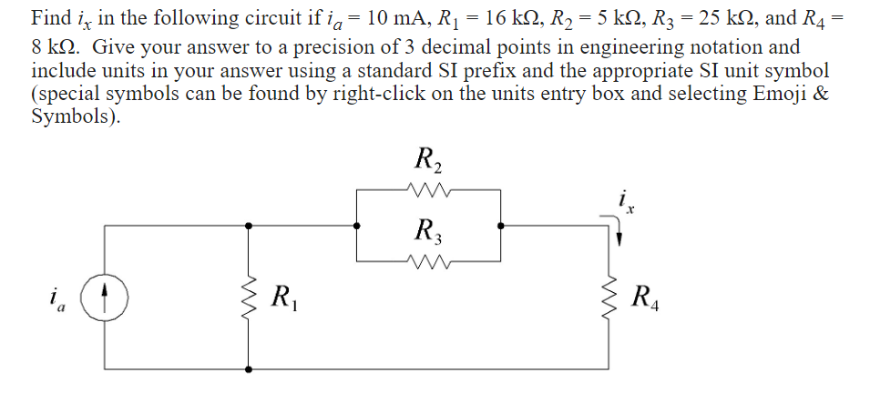 Solved Find ix in the following circuit if ia=10 | Chegg.com