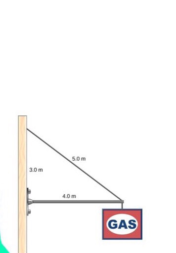 Solved A 500 kg sign hangs from the end of a uniform strut, | Chegg.com