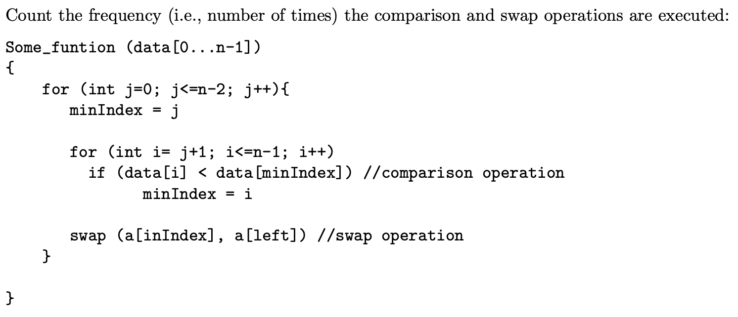 Solved Count the frequency (i.e., number of times) the | Chegg.com