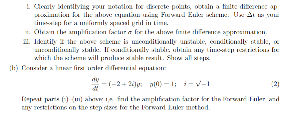 i. Clearly identifying your notation for discrete | Chegg.com