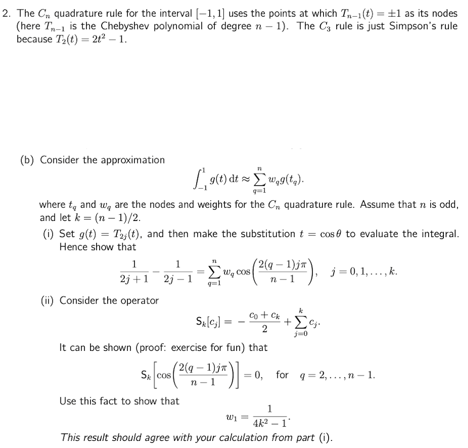 Solved PLEASE ONLY SOLVE PART 2.(b)(ii). I do NOT want part | Chegg.com