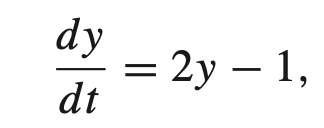Solved dtdy=2y−1Integration by separation | Chegg.com