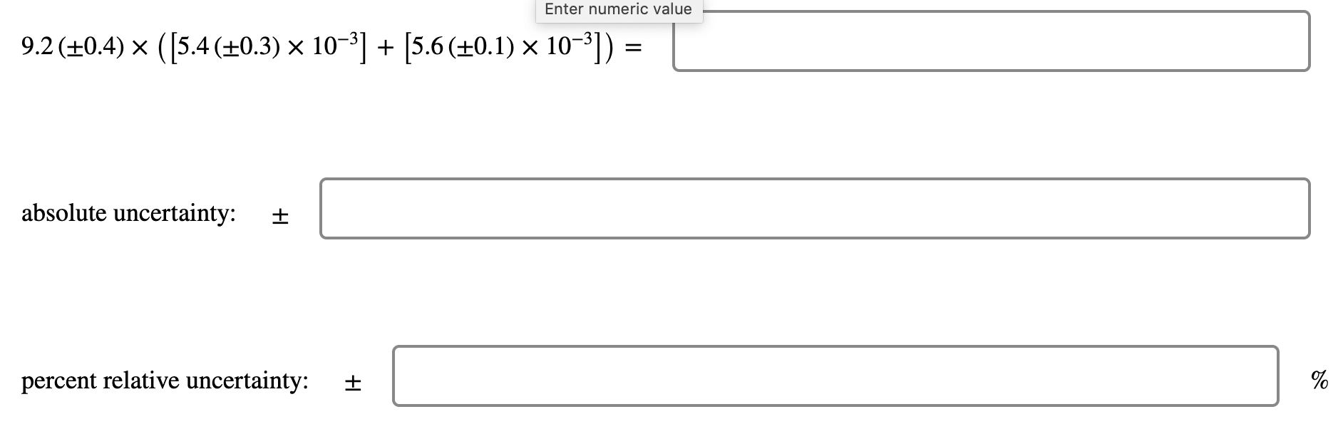 Solved Perform the calculations and determine the absolute | Chegg.com