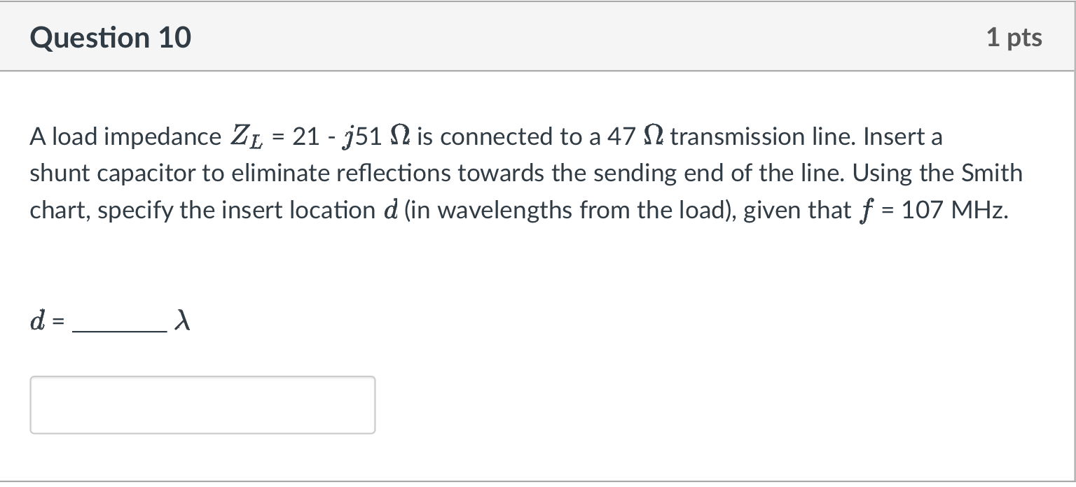 Solved Please solve question 10 ﻿Question 10A load impedance | Chegg.com