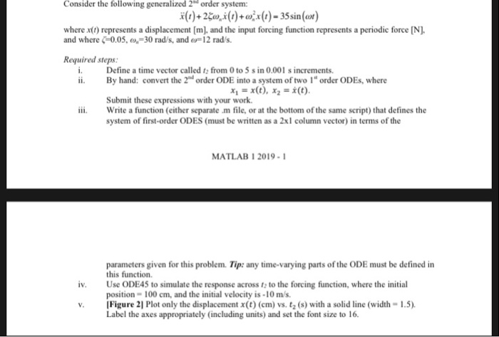 Solved Consider the following generalized 2d order system: | Chegg.com