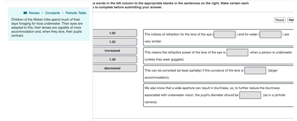 Solved Children of the Moken tribe spend much of their days | Chegg.com