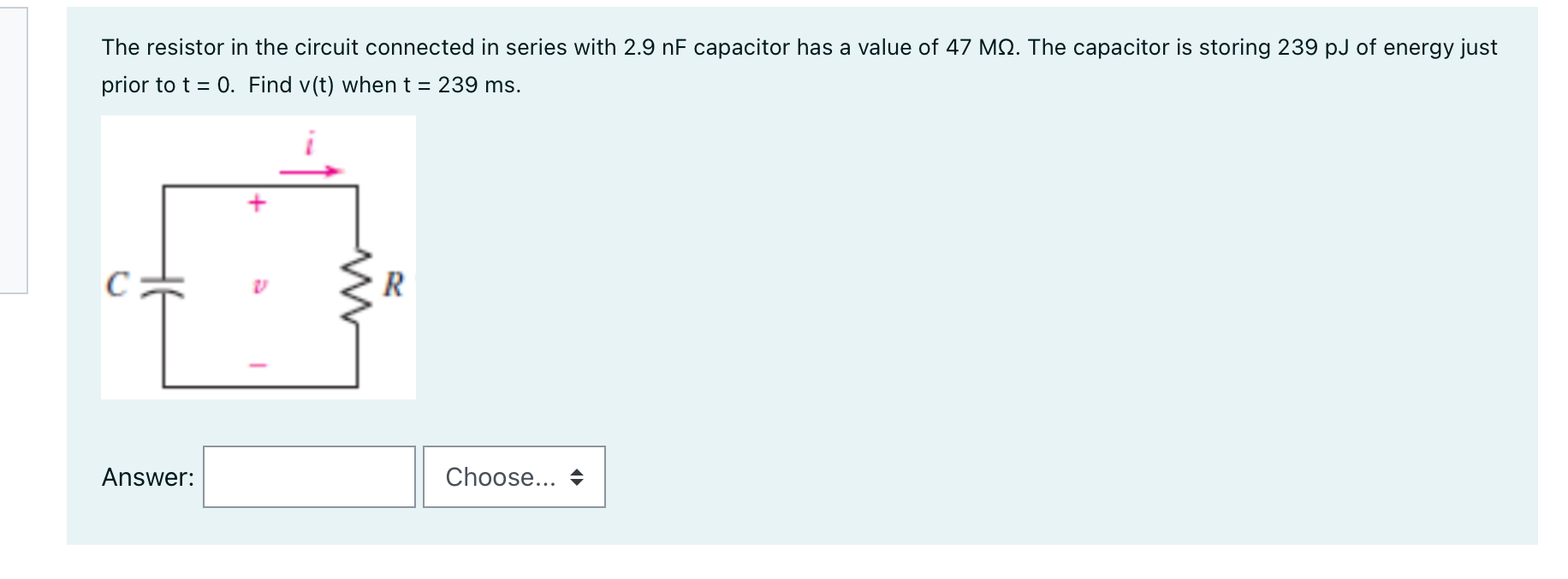 Solved The resistor in the circuit connected in series with | Chegg.com
