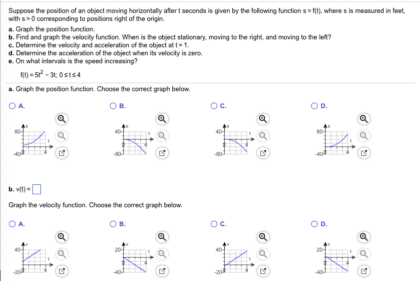 Solved Suppose the position of an object moving horizontally | Chegg.com