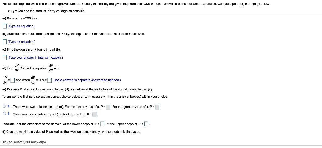 Solved Follow the steps below to find the nonnegative | Chegg.com