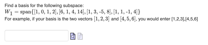 Solved Find a basis for the following subspace: | Chegg.com