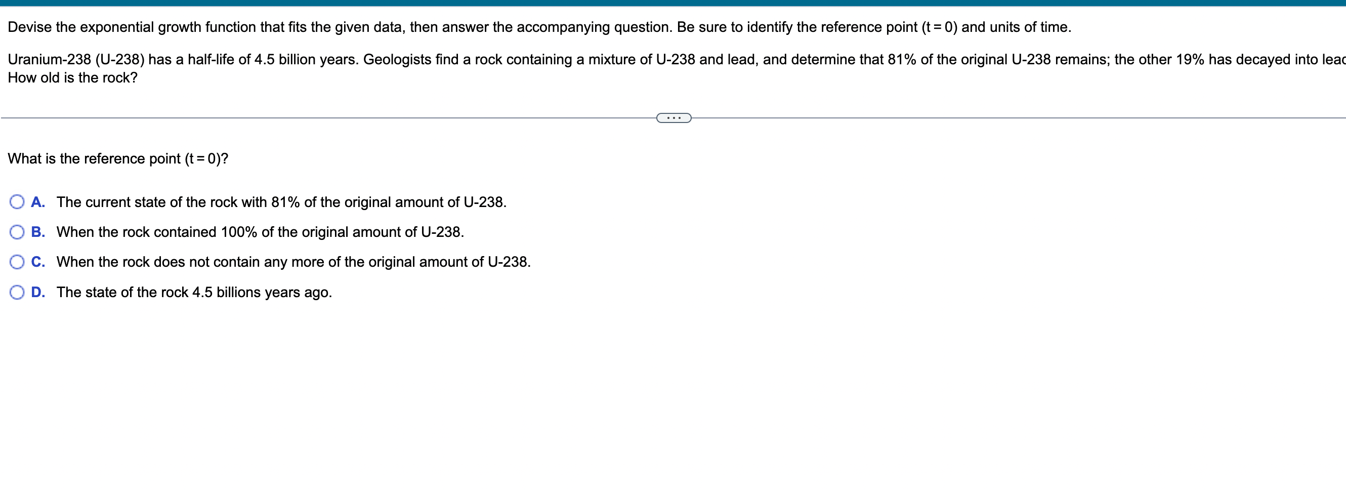 Solved Devise The Exponential Growth Function That Fits The 4540