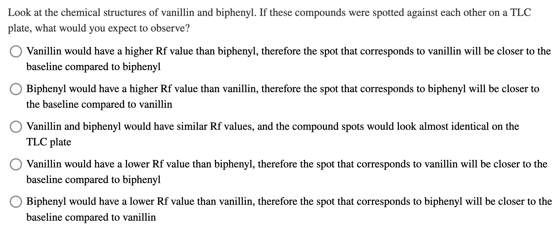 Solved Look at the chemical structures of vanillin and | Chegg.com
