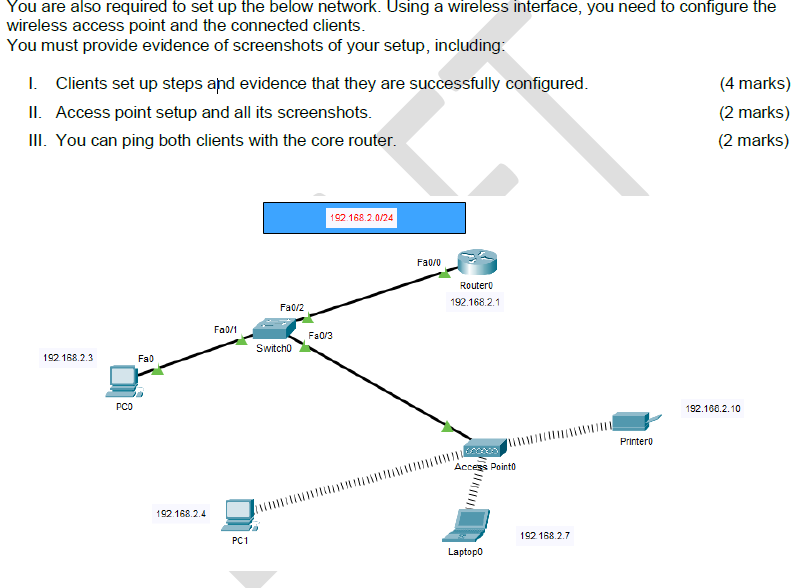 Solved You are also required to set up the below network. | Chegg.com
