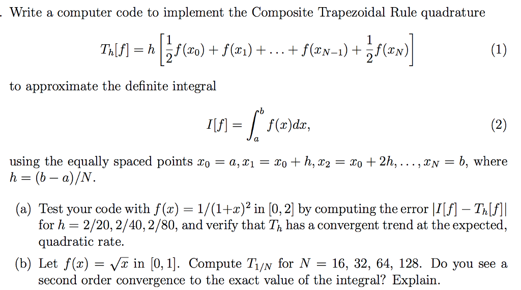 Solved Write a computer code to implement the Composite | Chegg.com