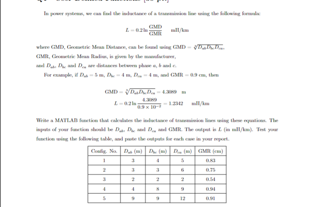 Solved In power systems, we can find the inductance of a | Chegg.com
