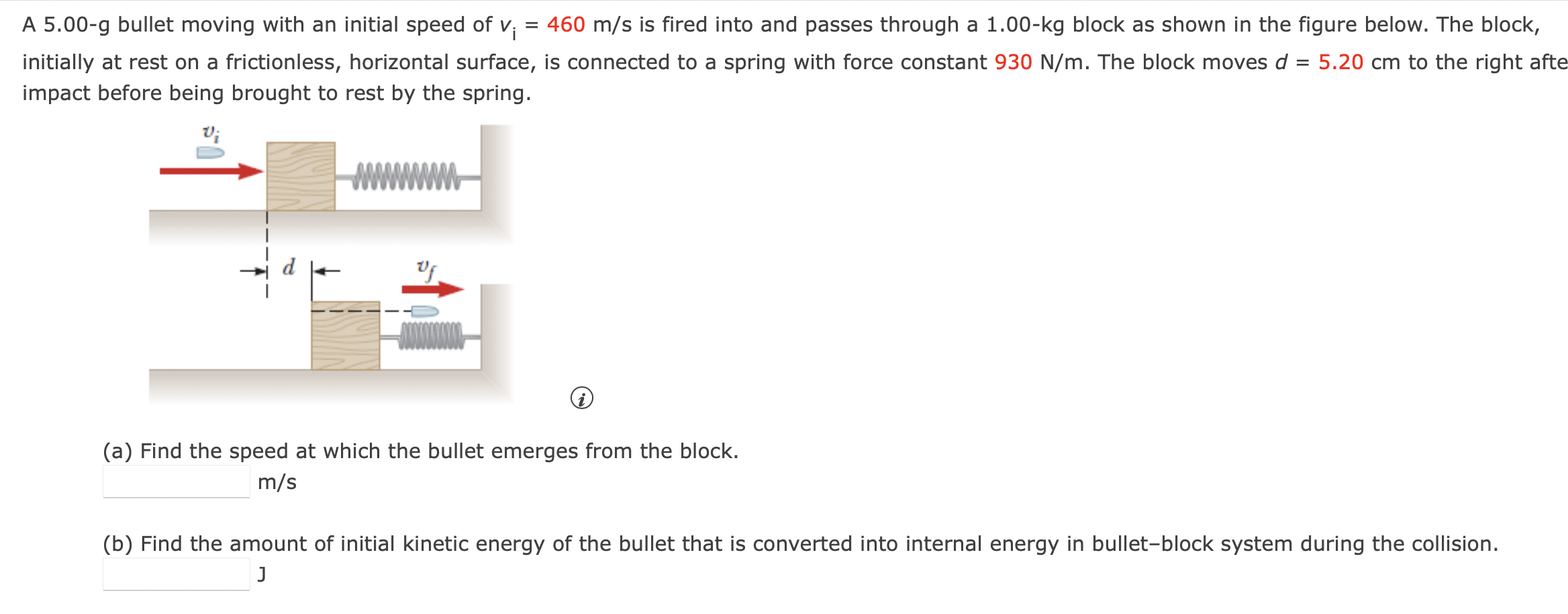 Solved A 5.00−g bullet moving with an initial speed of | Chegg.com
