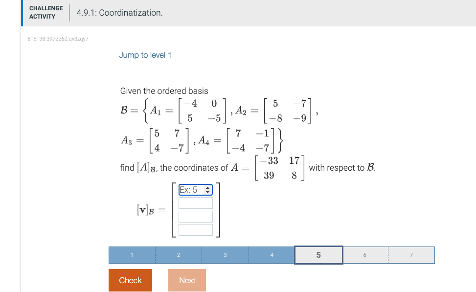 Solved Jump to ﻿level 1Given the ordered | Chegg.com