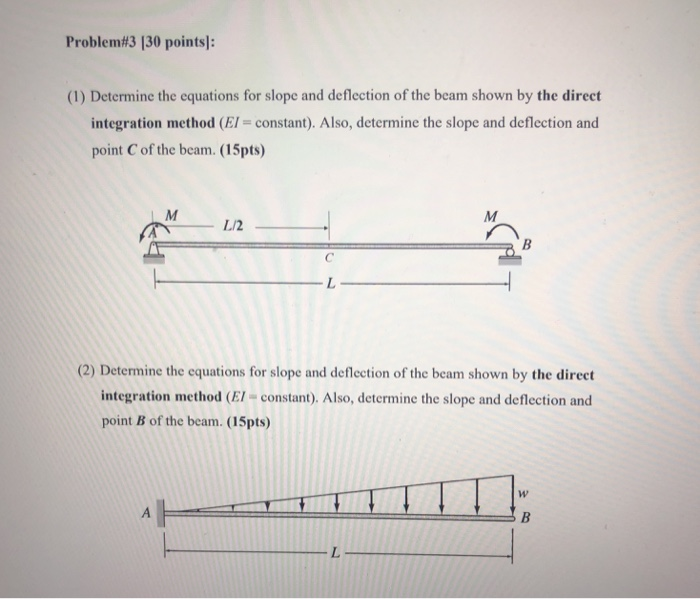 Solved Problem#3 130 points!: (1) Determine the equations | Chegg.com