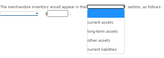 Solved Merchandise Inventory on the Balance Sheet Based on | Chegg.com