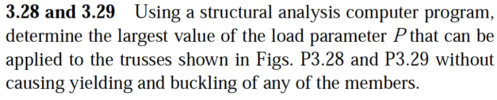 3.28 and 3.29 Using a structural analysis computer | Chegg.com