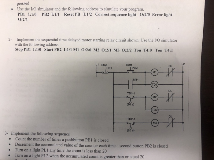 Solved pressed Use the IO simulator and the following | Chegg.com