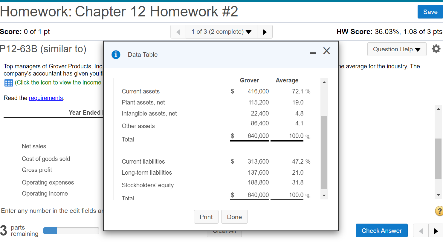 Solved Homework: Chapter 12 Homework #2 Save Score: 0 of 1 | Chegg.com