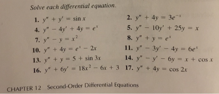 Solved Solve each differential equation. 1·y" + y' = sin x | Chegg.com