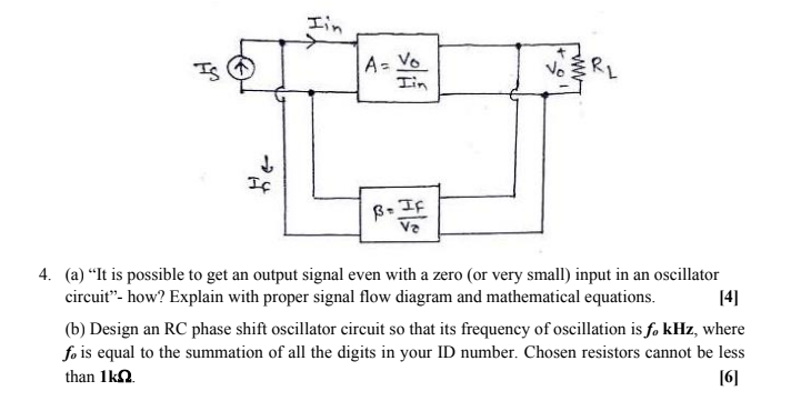 Solved 4. (a) "It is possible to get an output signal even | Chegg.com