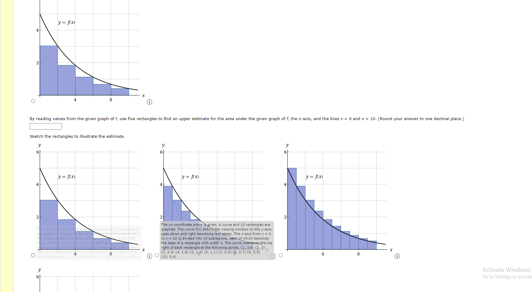 Solved Unless specified, all approximating rectangles are | Chegg.com