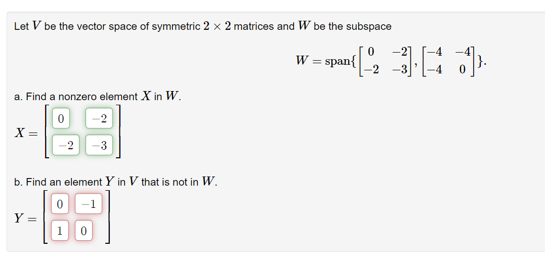 Solved Let V be the vector space of symmetric 2×2 matrices | Chegg.com