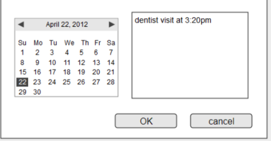In JAVA swing, create a task reminder GUI such like | Chegg.com