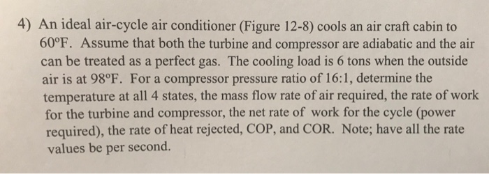 Solved FIGURE 12-8 Schematic of simple air-cycle | Chegg.com