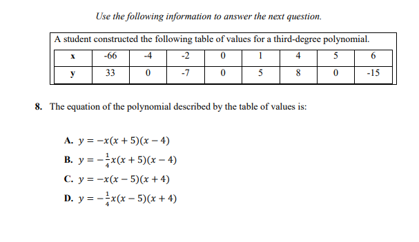 Solved Use the following information to answer the next | Chegg.com